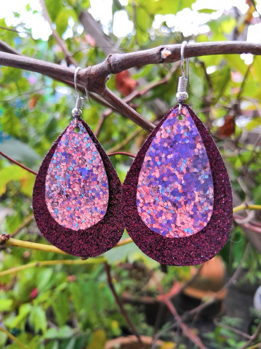 60pcs / 30pairs Assorted Color Teardrop Precut 30pcs Glitter | Etsy