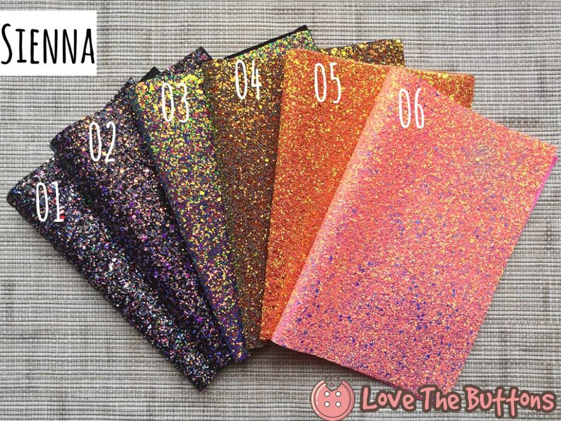 Mini Sample Sienna Super Premium Chunky Glitter Faux Leather | Etsy