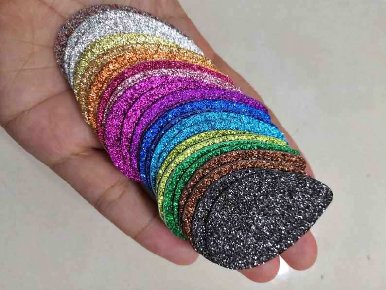 60pcs / 30pairs Assorted Color Teardrop Precut 30pcs Glitter - Etsy UK