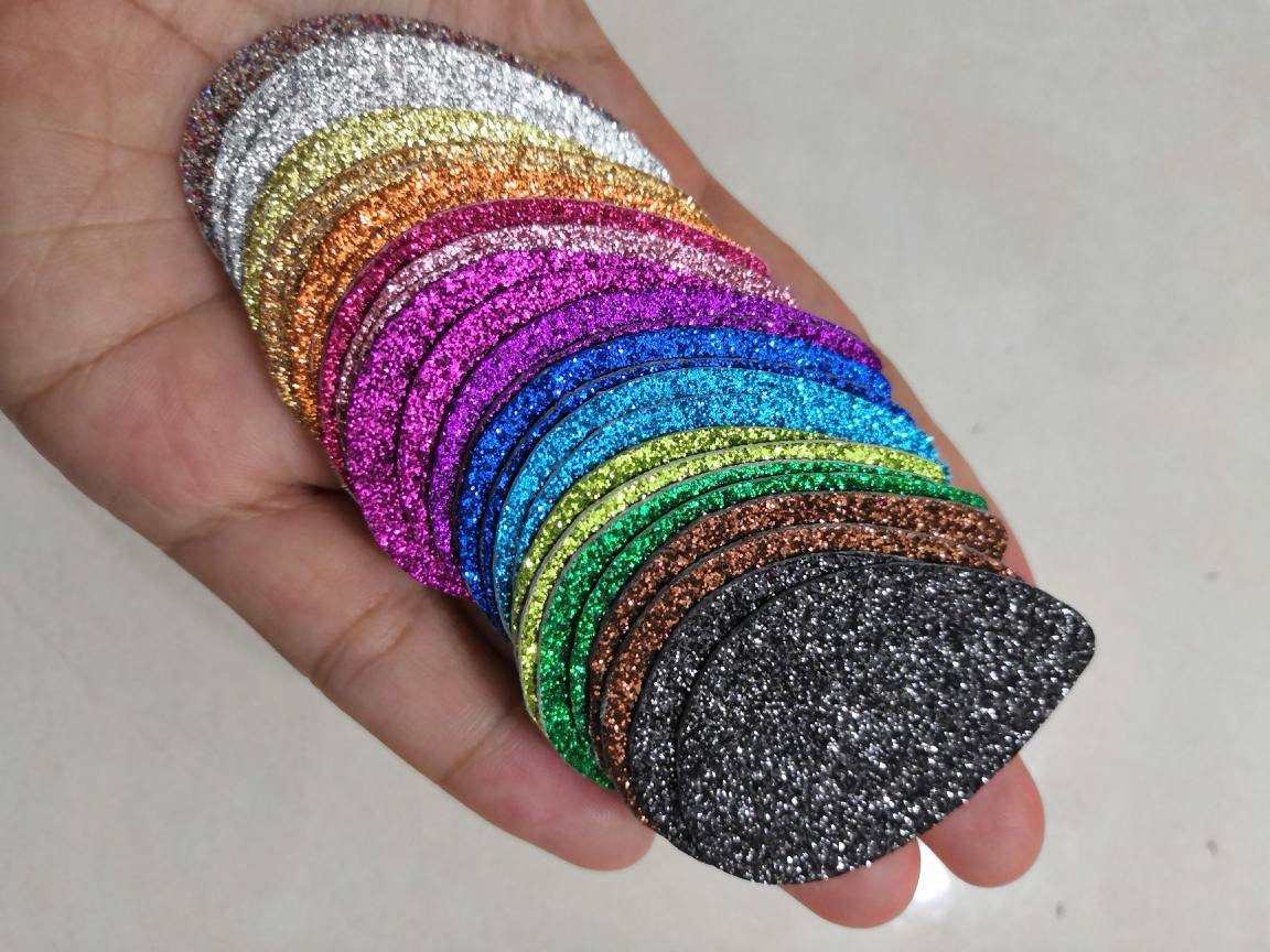 60pcs / 30pairs Assorted Color Teardrop Precut 30pcs Glitter | Etsy