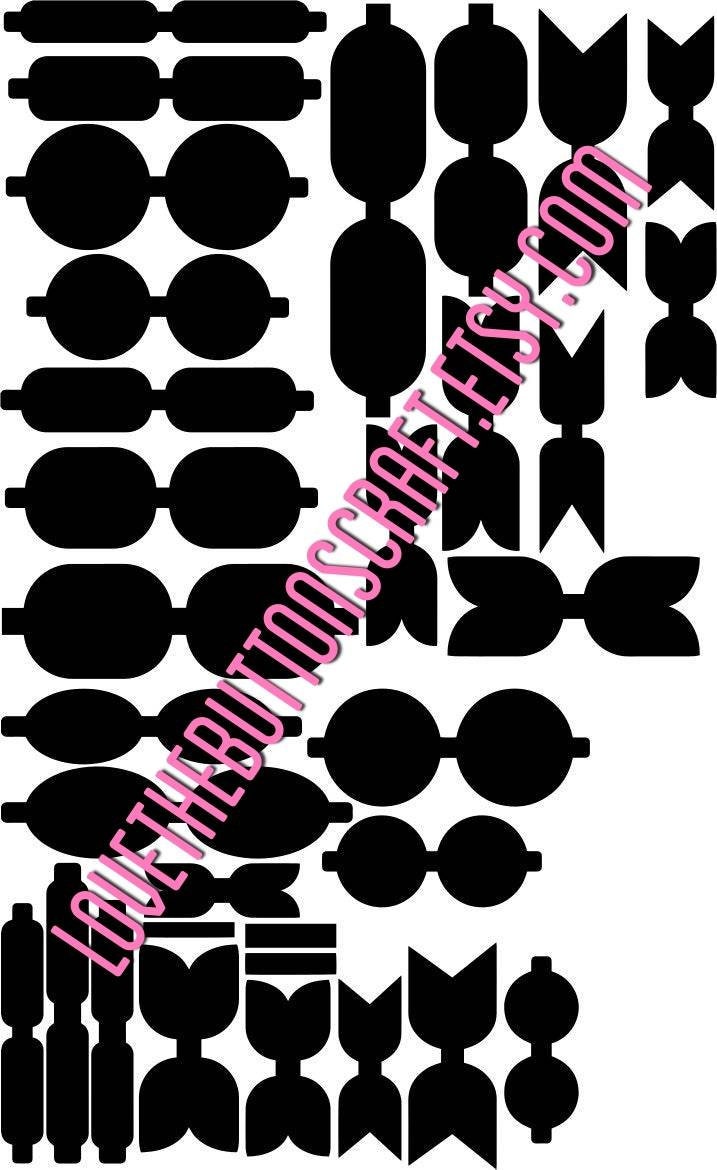 Mini Bows Template Files PNG SVG for Cricut Paperclip | Etsy