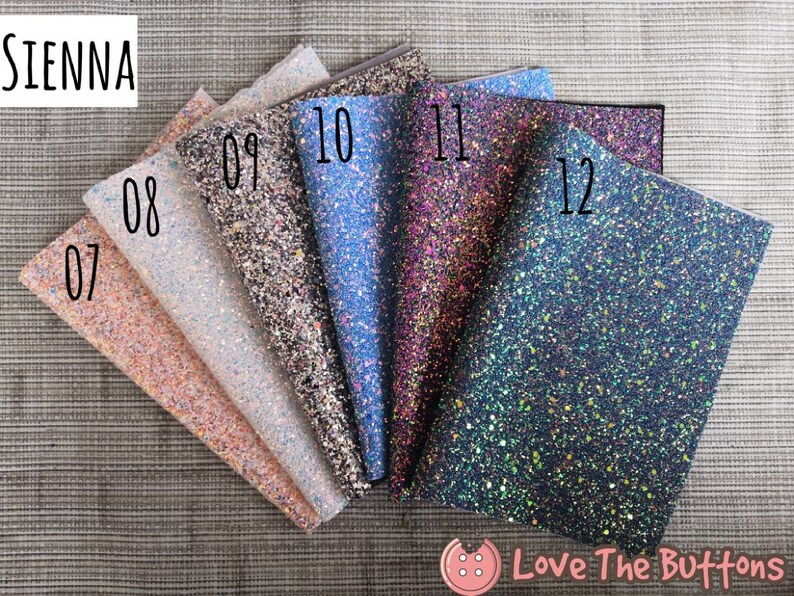 Mini Sample Sienna Super Premium Chunky Glitter Faux Leather | Etsy