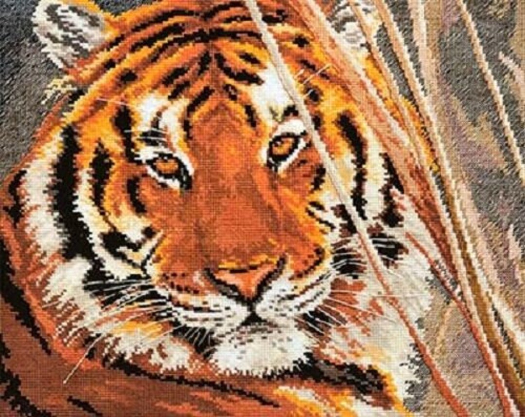 Counted Cross Stitch Kit ALISA - 1-08 Tiger - Etsy