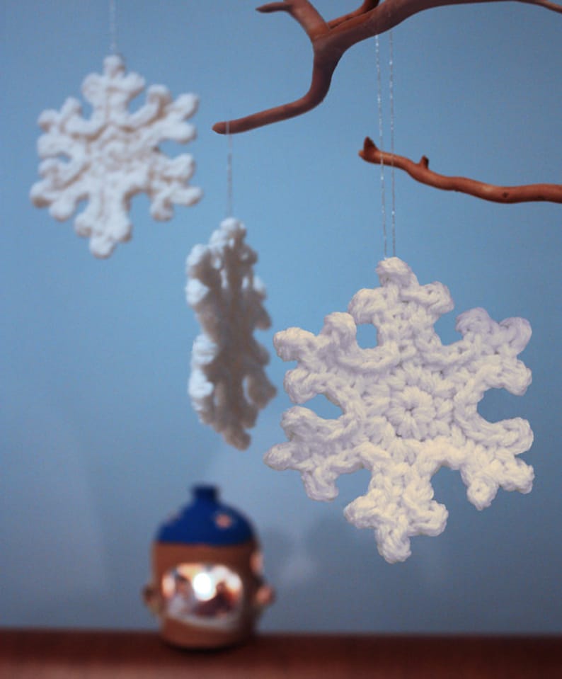 Snowflake Crochet Pattern Garland Pattern Crochet Pattern Christmas ...