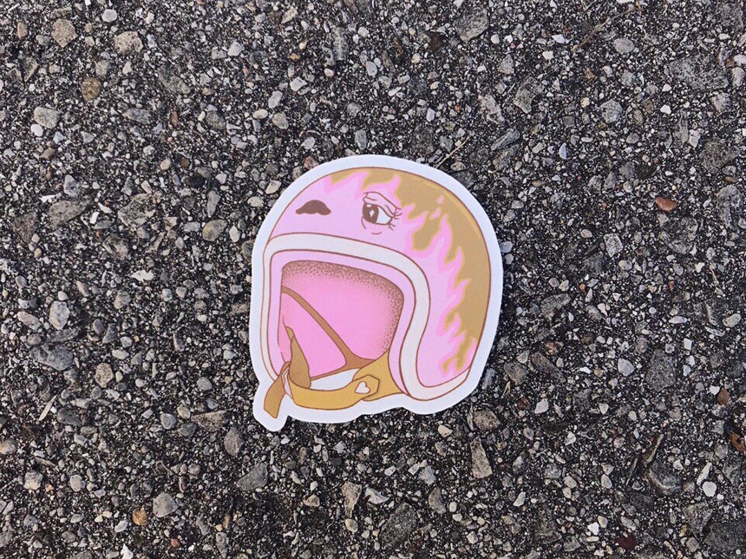 Hard-headed Helmet Sticker - Etsy