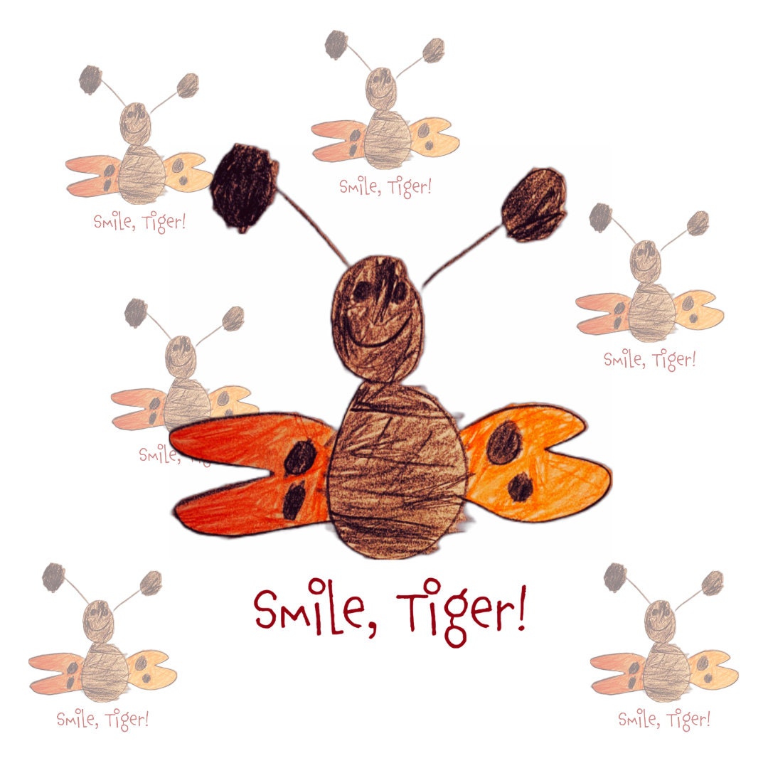 Smiling Tiger Drawing