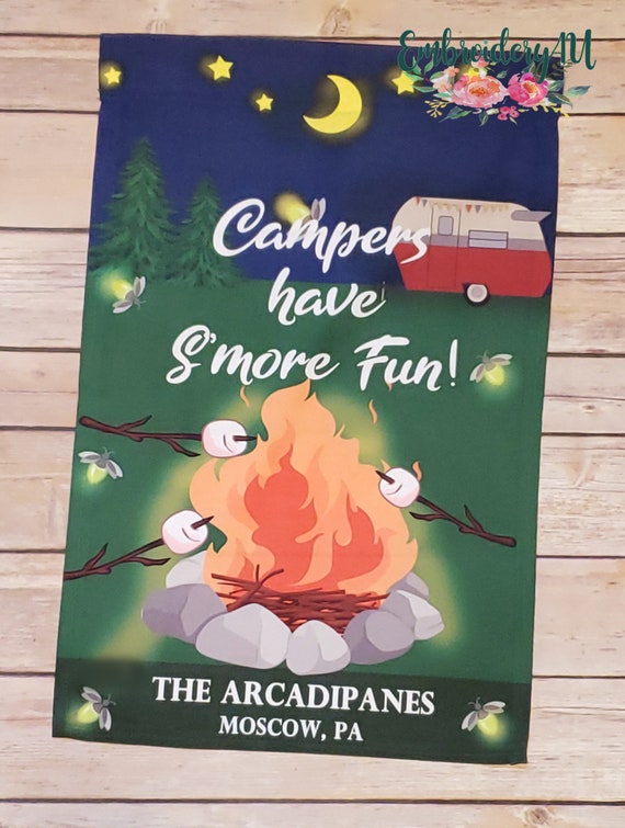 Personalized Camping FlagCampers Have Smore FunRV | Etsy
