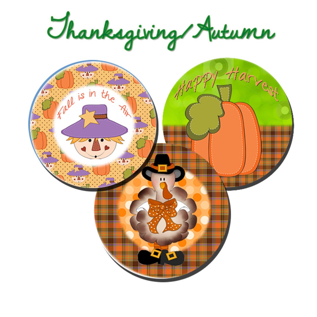 Thanksgiving Bottle Cap Image Autumn Bottle Cap Images Turkey Image ...