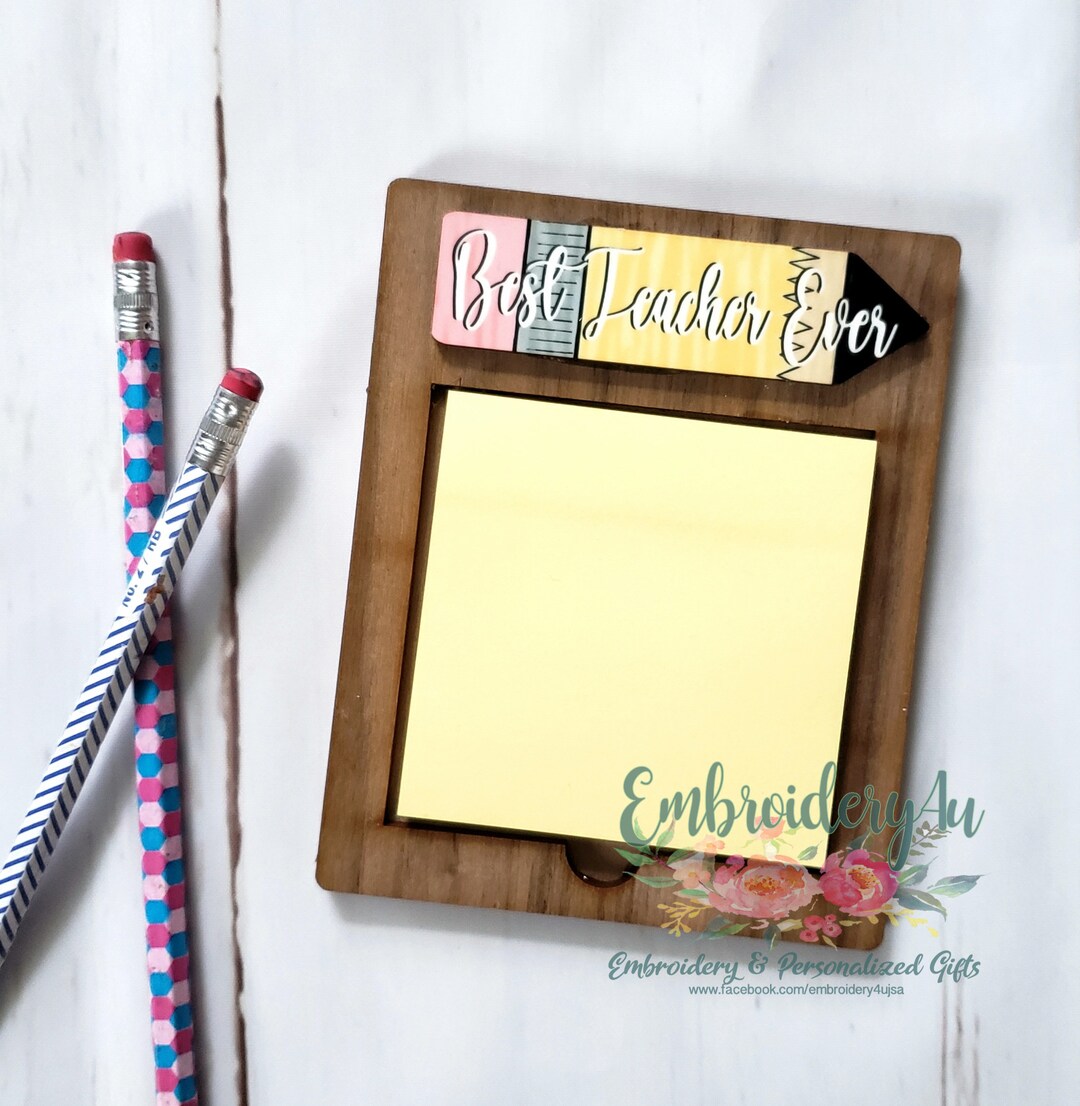 Personalized Wooden Notepad Holder|personalized Sticky Note Holder ...