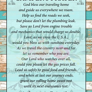 Personalized Campers Prayer Lightweight Metalsign|rvers Pray Sign ...