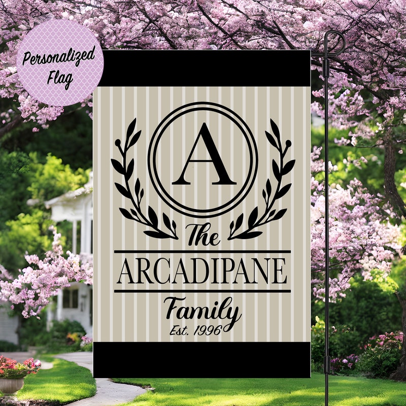 Monogram Garden Flag - Etsy