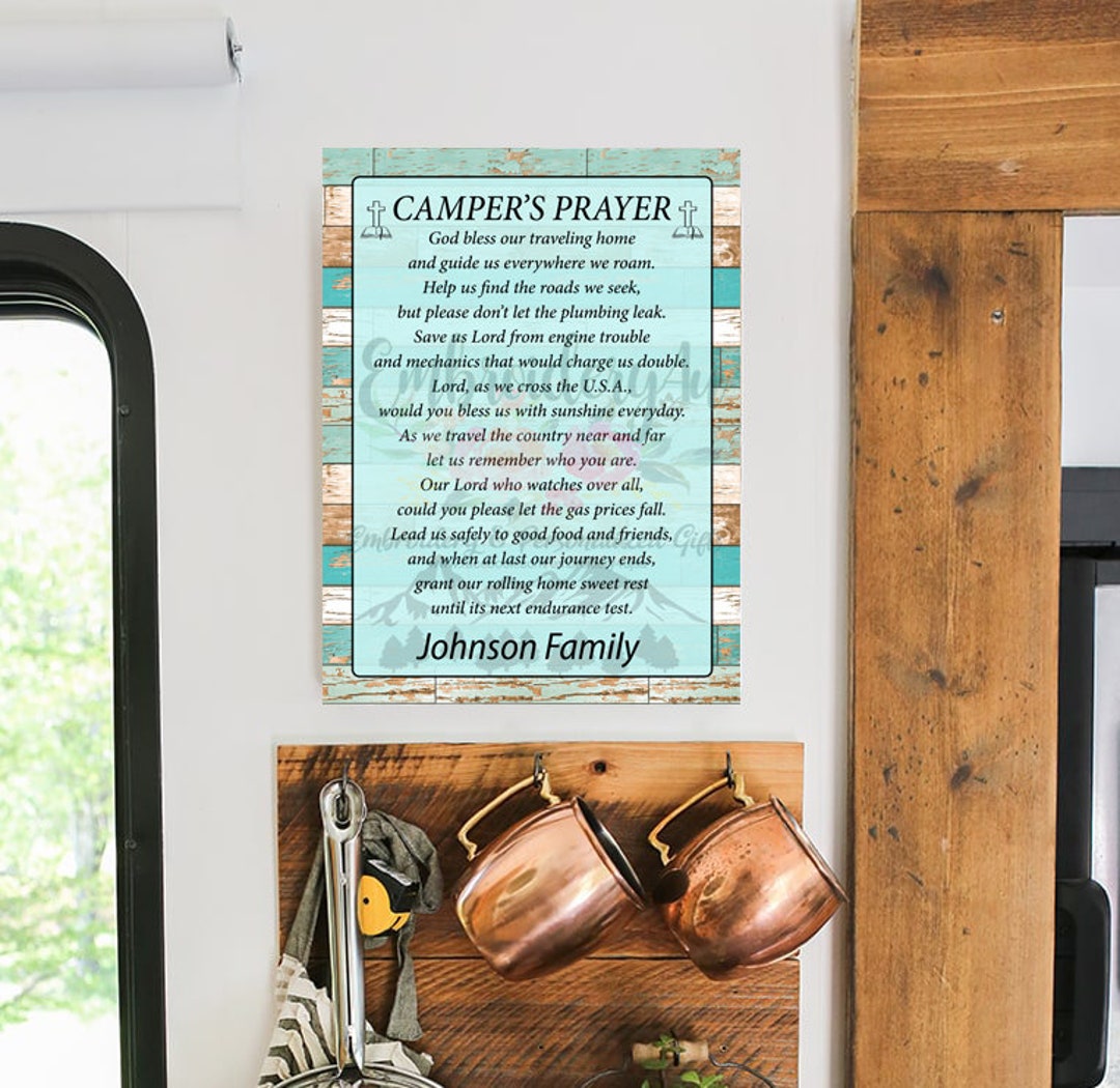 Personalized Campers Prayer Lightweight Metalsign|rvers Pray Sign ...