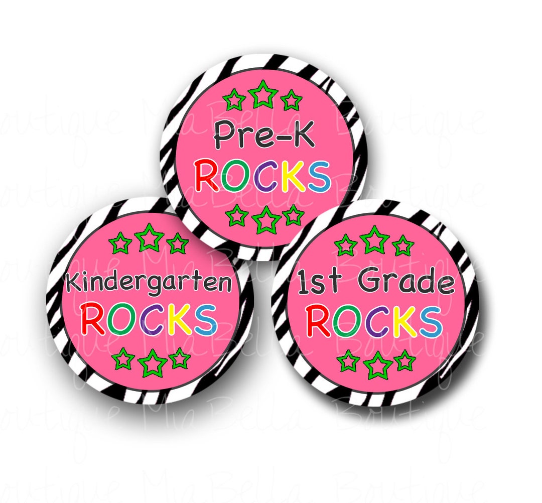 Kindergarten Rocks Prek Rocks 1st Grade Rocks Bottle Cap Images ...