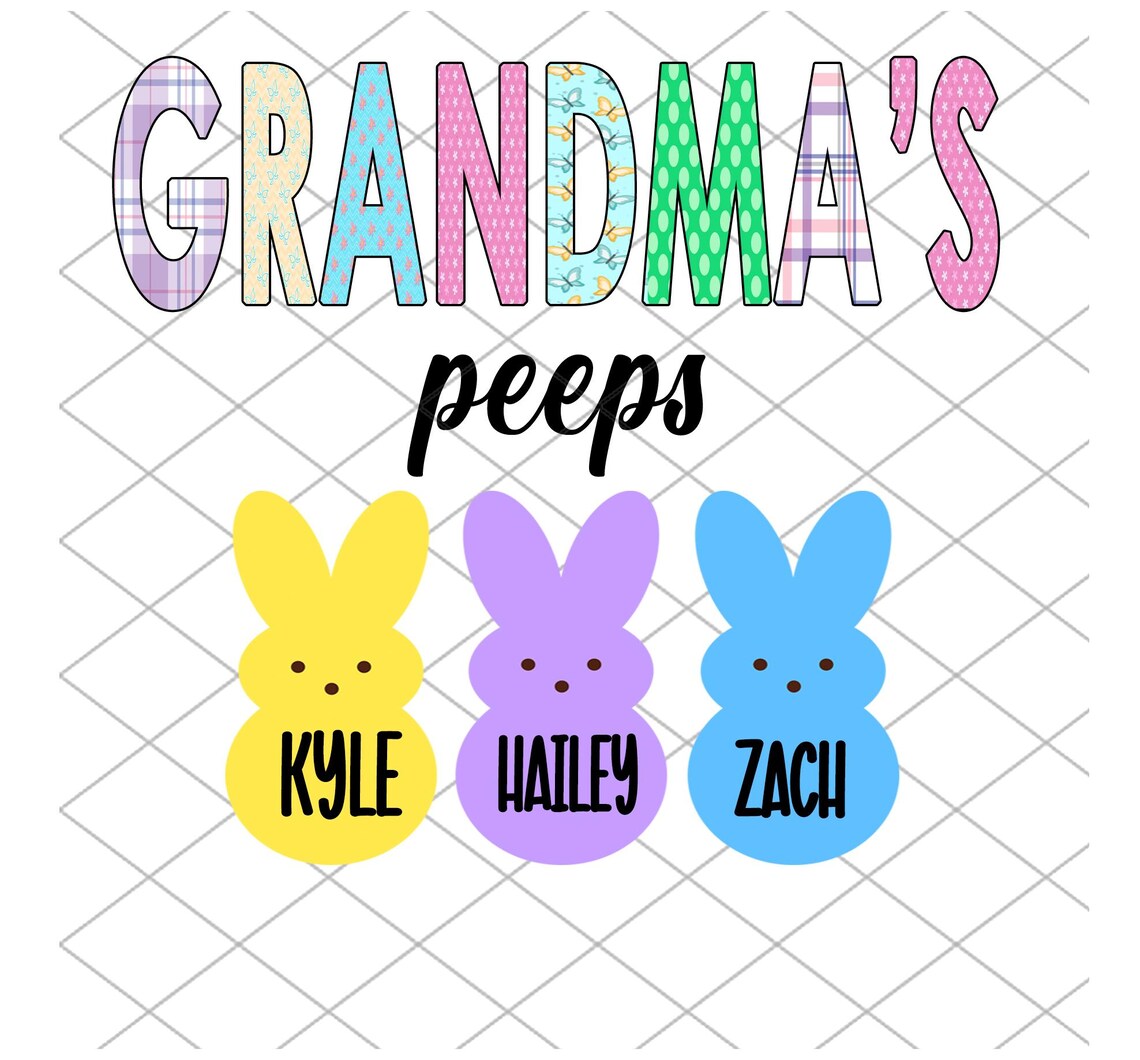 Personalized Peeps Easter Waffle Towel|custom Name Peep Towel|grandmas ...