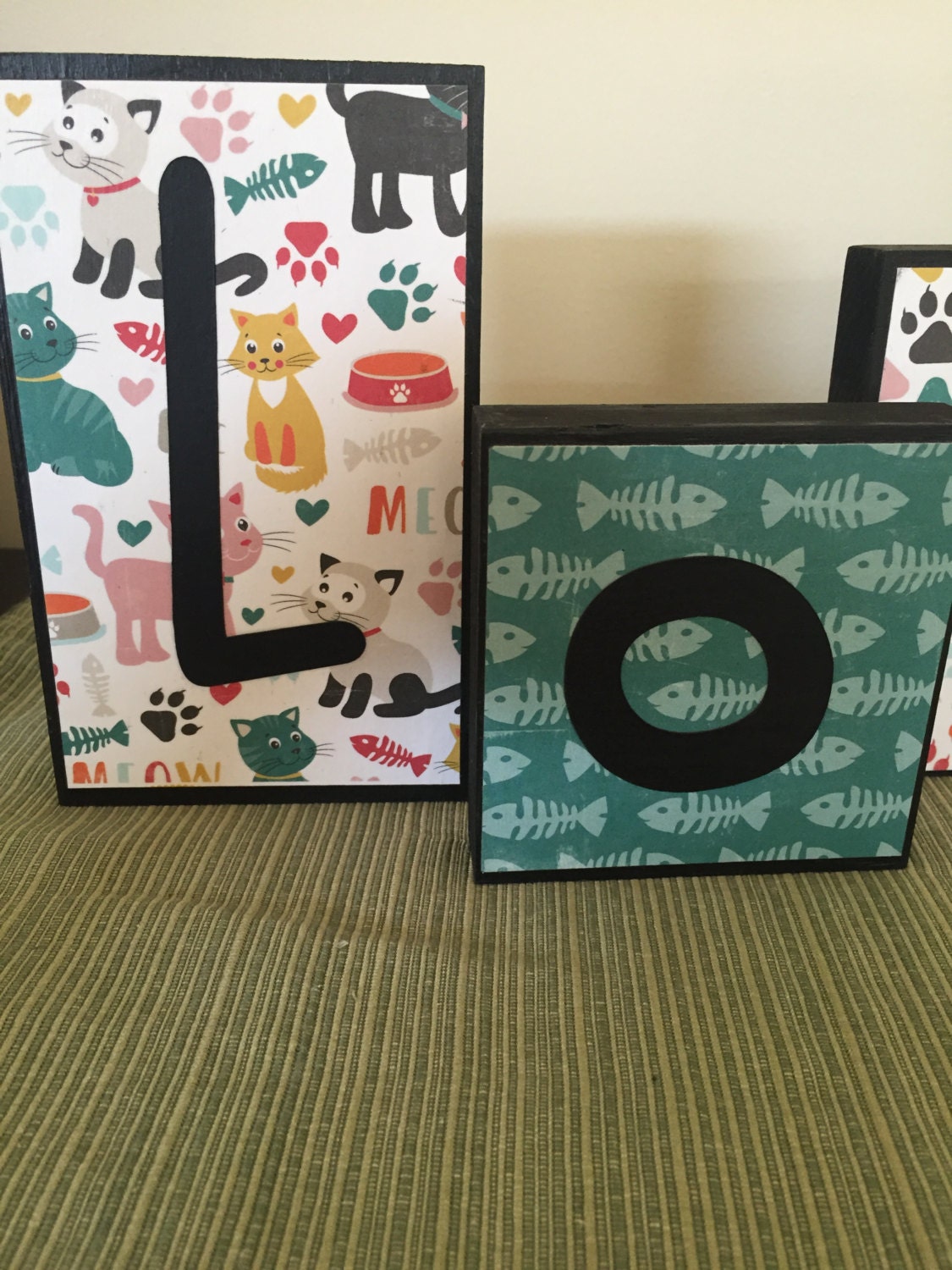 Pet Cat Wooden Blocks Personalized Wooden Blocks - Etsy.de