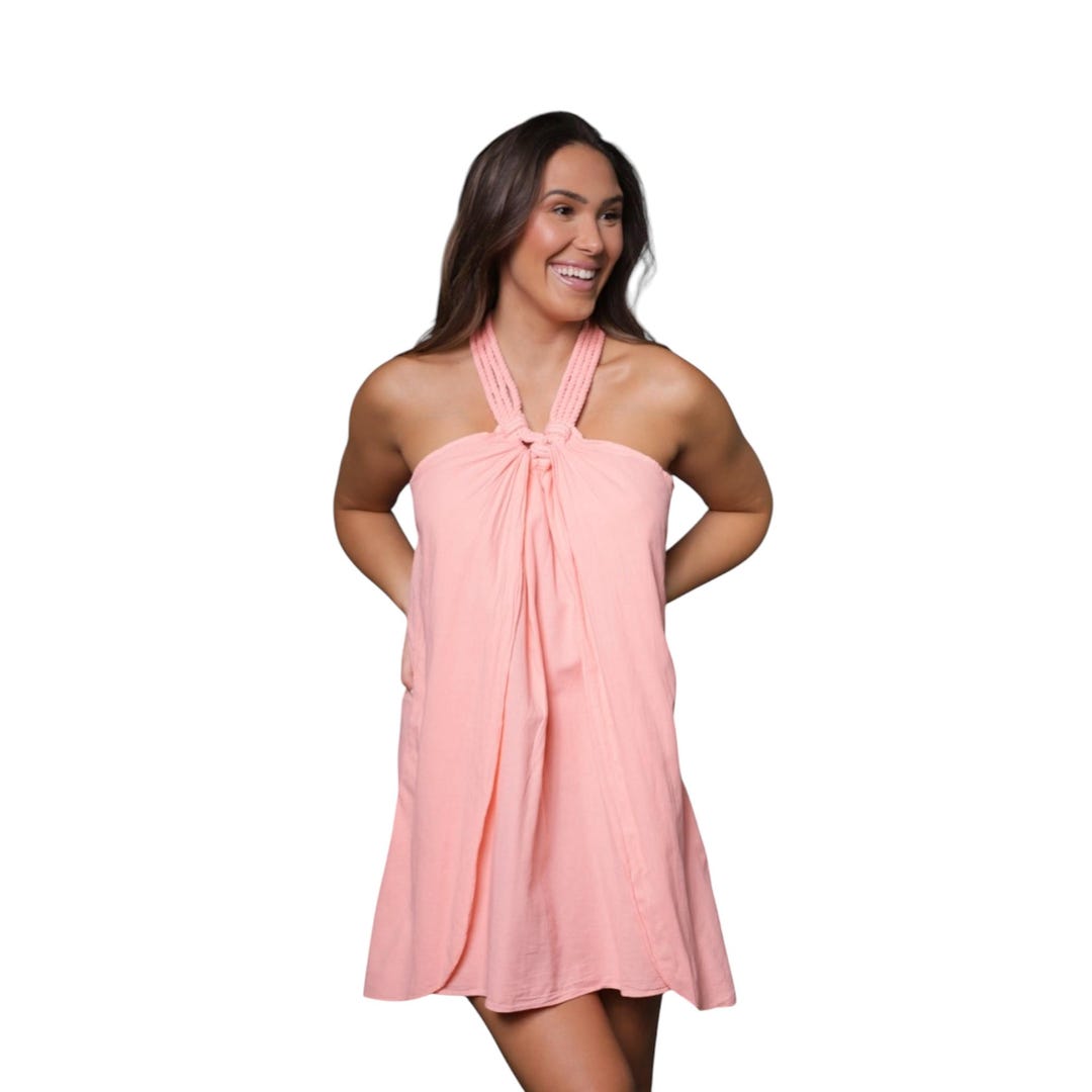 LORENA Unique Rope Neckline Organic Gauze Cotton A-line Sundress - Etsy