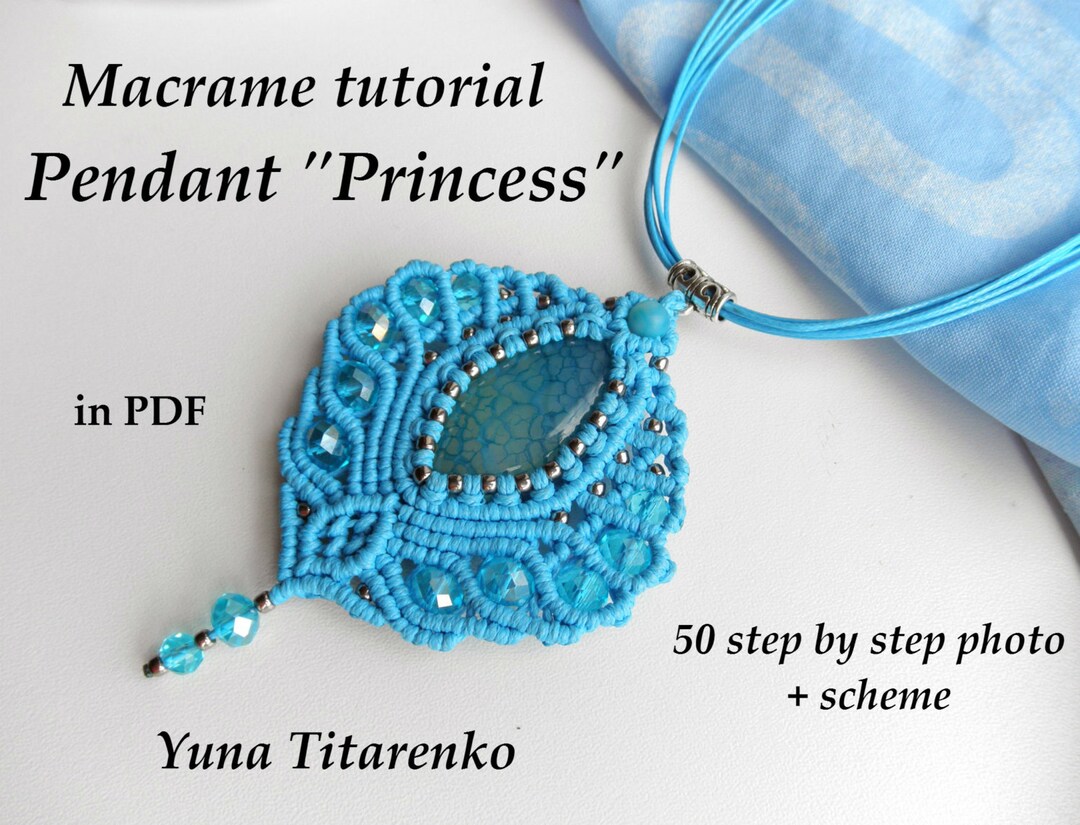 Macrame Tutorial "princess" Pendant - Etsy
