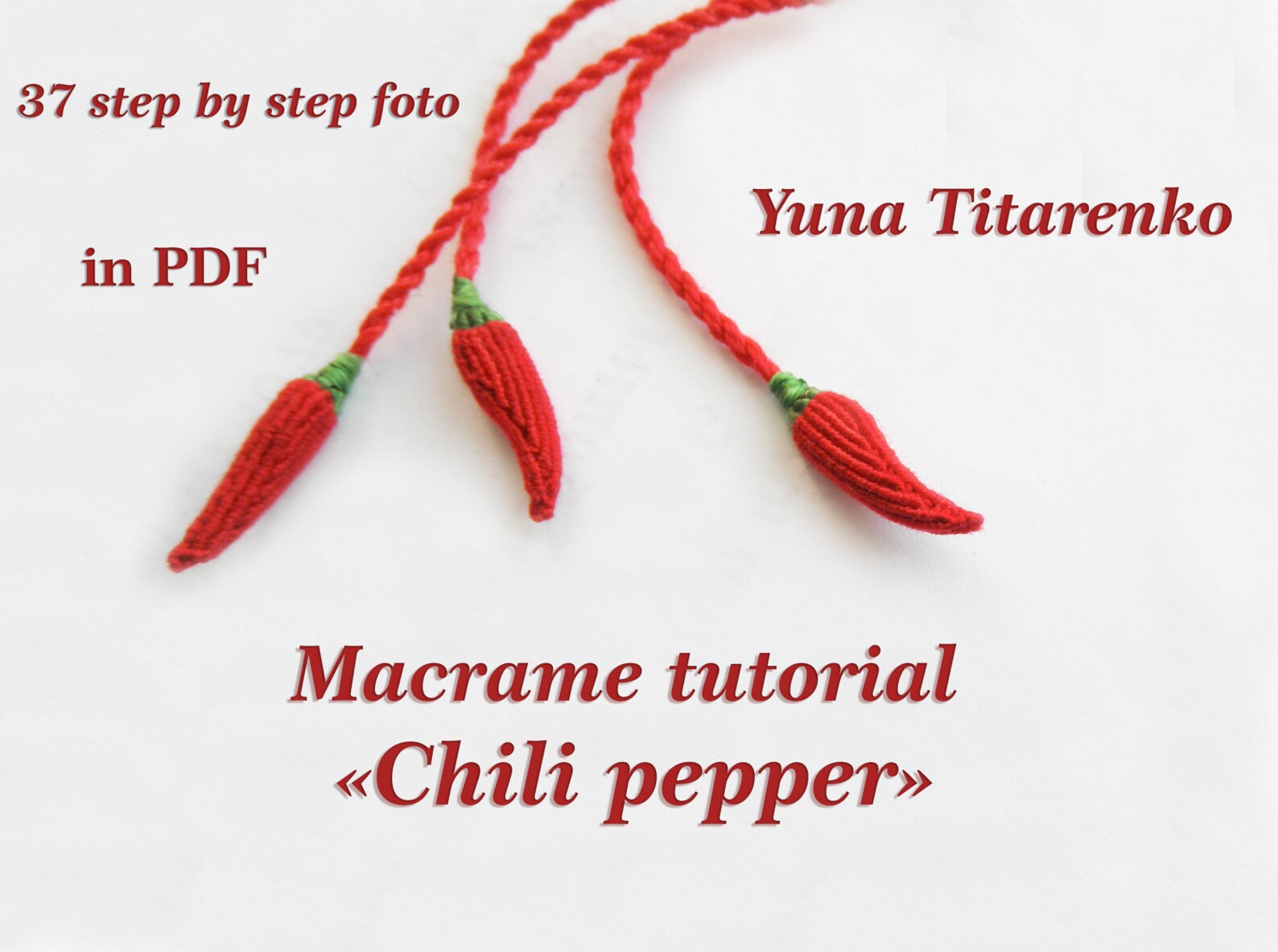 Macrame Tutorial chili Pepper - Etsy