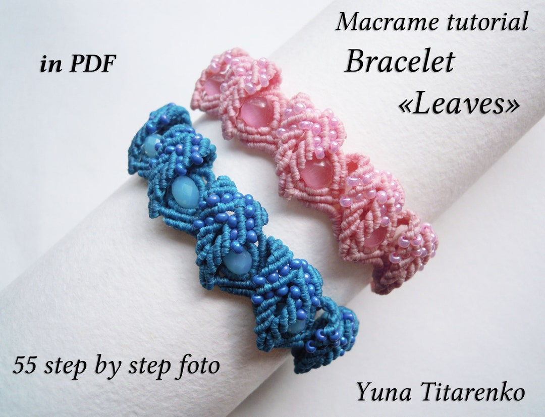 Macrame Tutorial. Bracelet leaves - Etsy