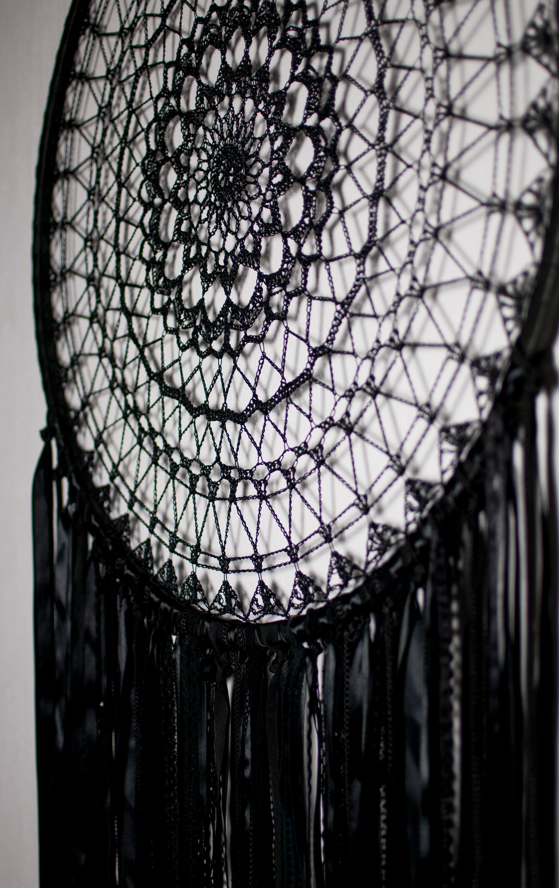 Extra large black dream catcher | Etsy