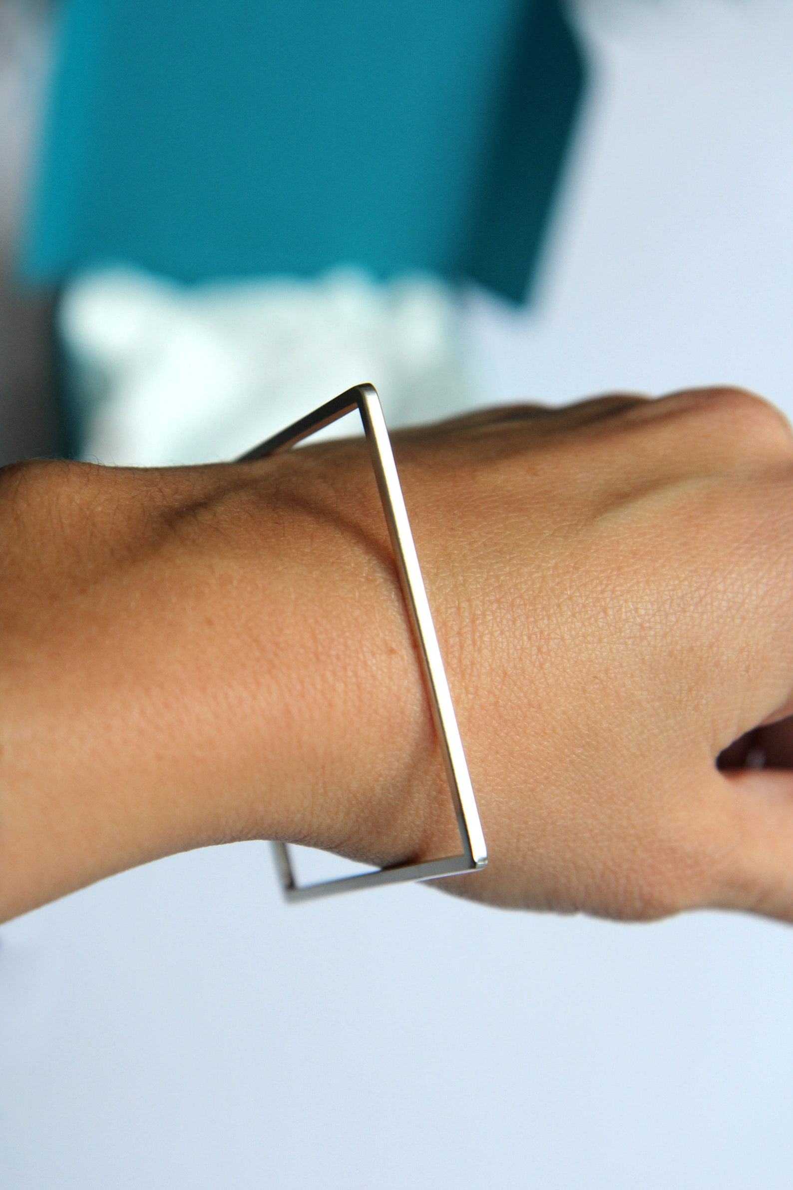 Square Modern Bangle Gold Bracelet Gold Bracelet Femme - Etsy