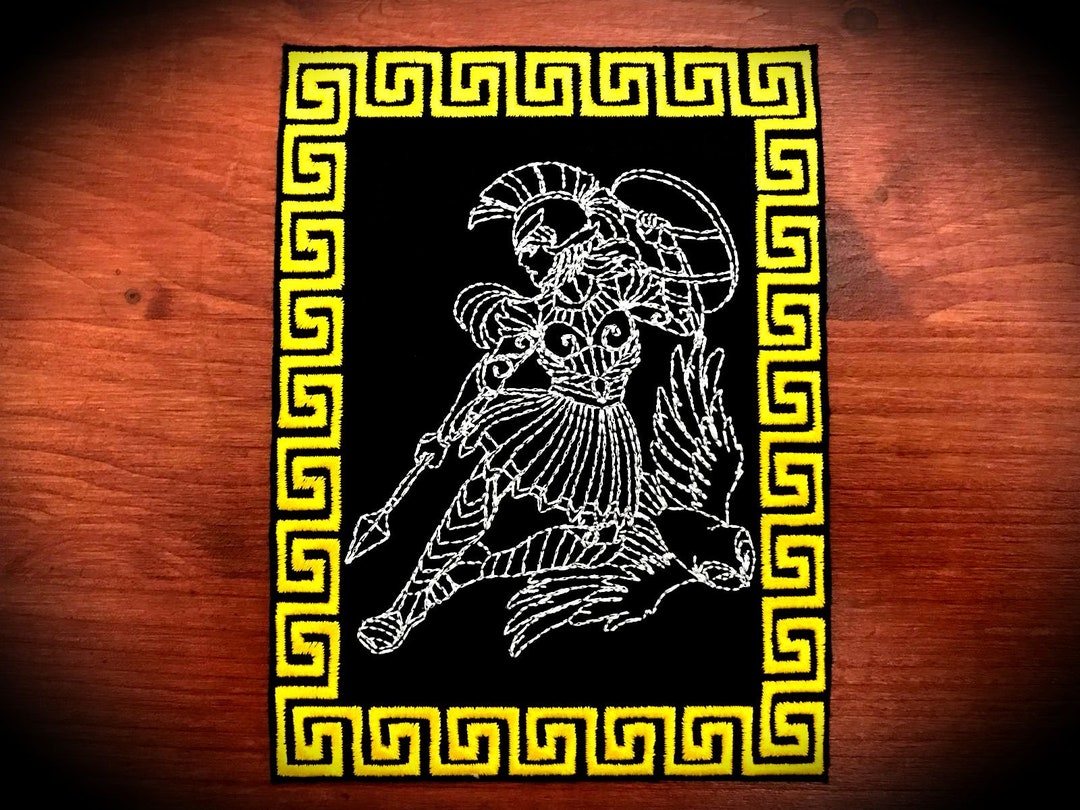 IRON ON Embroidered Patch "greek Goddess Athena" - Wicca Wiccan Witch ...
