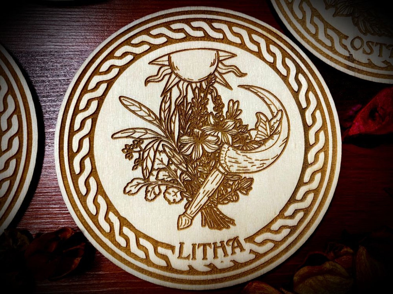 Ritual Plate Set With the 8 Pagan Sabba - Witch, Sorcery, Wicca, Wiccan ...
