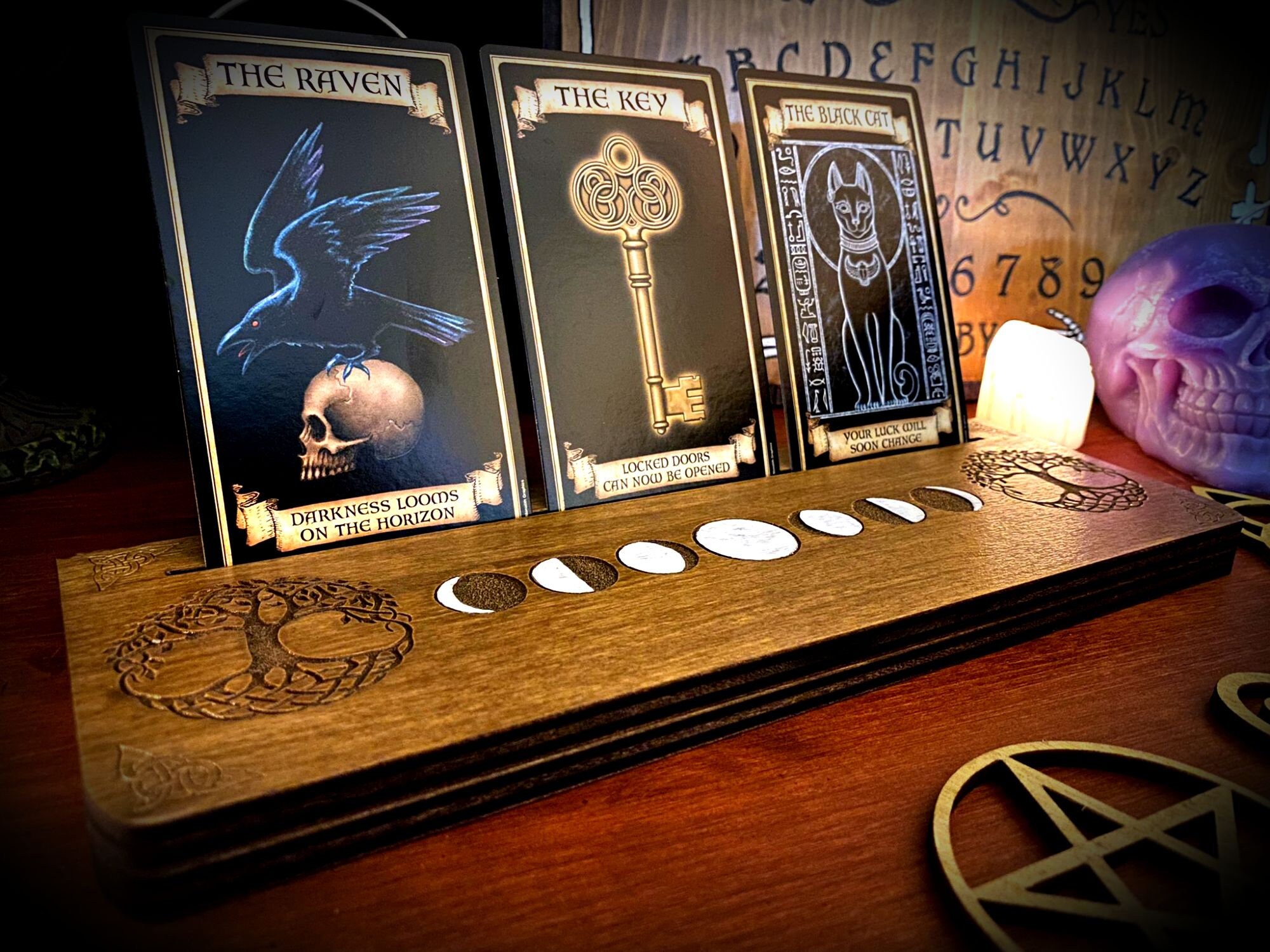 Tarot/oracle Stand "moon Phases" - Wicca, Wiccan, Witchcraft, Magic ...