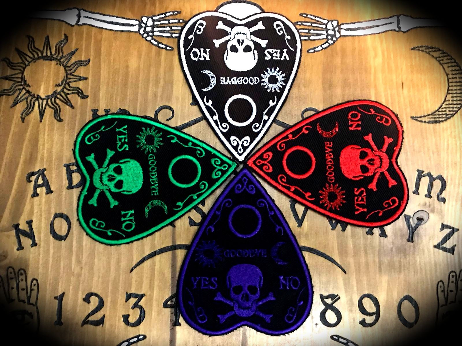 IRON ON Embroidered Patch PLANCHETTE - Wicca Wiccan Witch Magic Witchcraft Embroidery Pagan ...