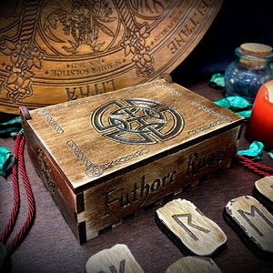 Aged Anglo-saxon Futhorc Runes Set With Box - Paganism Pagan Witch ...