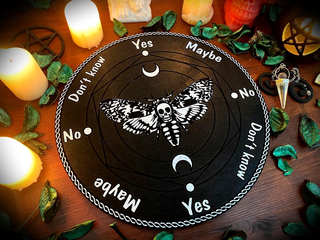 Laser Engraved Pendulum Board death's Head Moth Occult Paganism Wicca ...