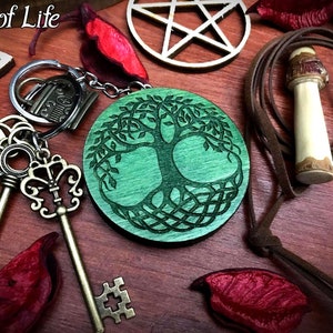 Wooden Keychain Laser Engraved and Hand Painted - Various Symbols ...