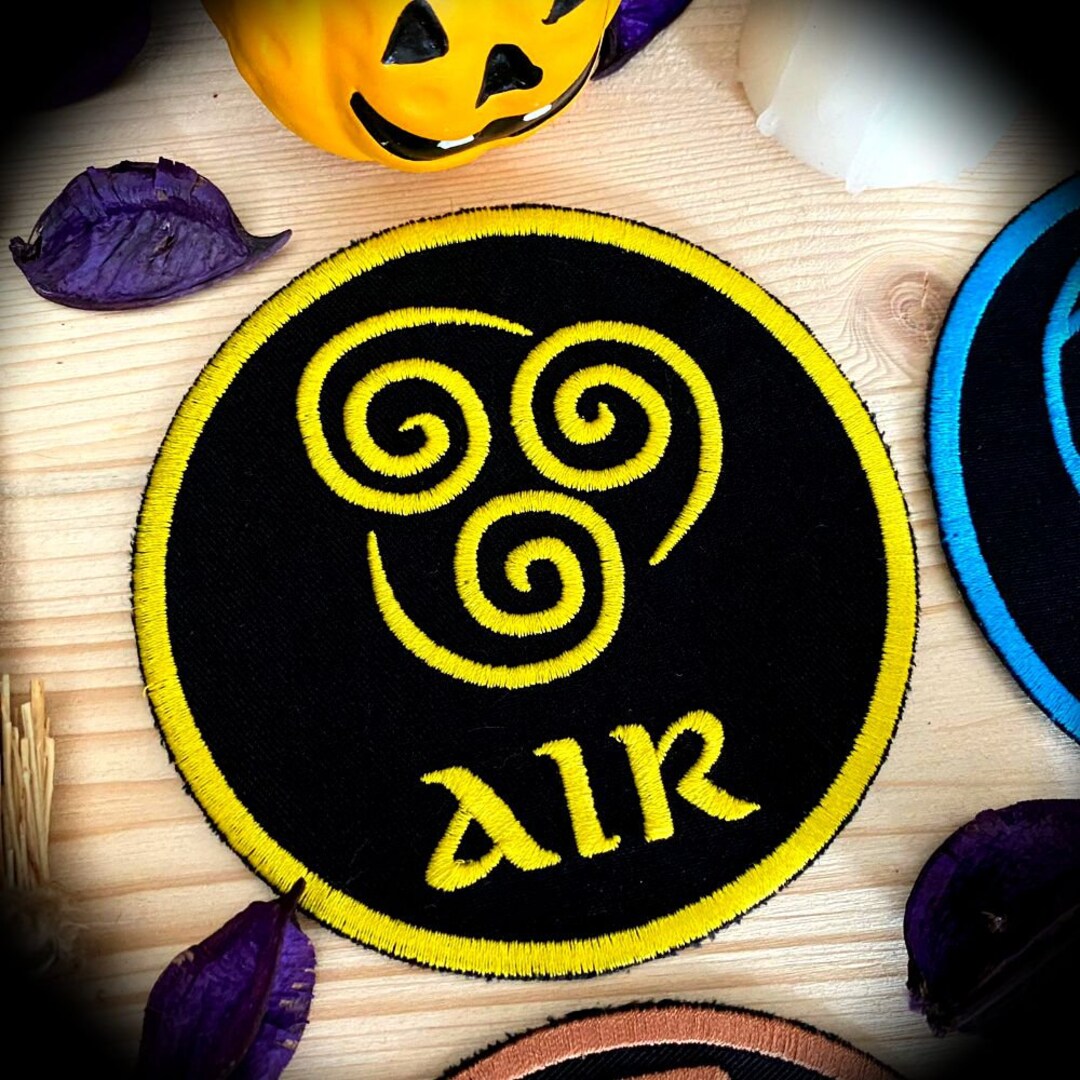 IRON ON Embroidered Patch "air Element" - Wicca Wiccan Witch Magic ...