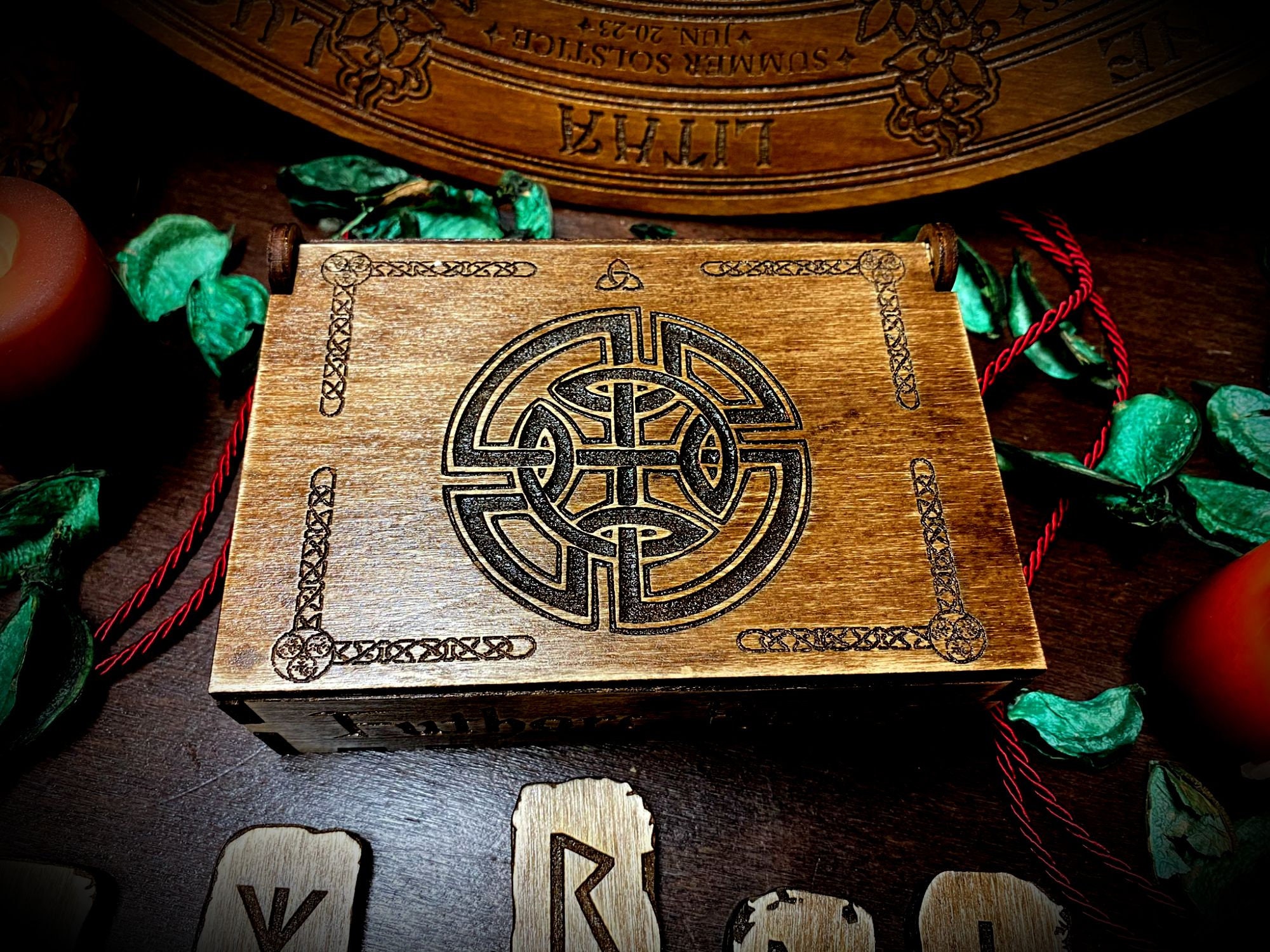 Aged Anglo-saxon Futhorc Runes Set With Box - Paganism Pagan Witch ...