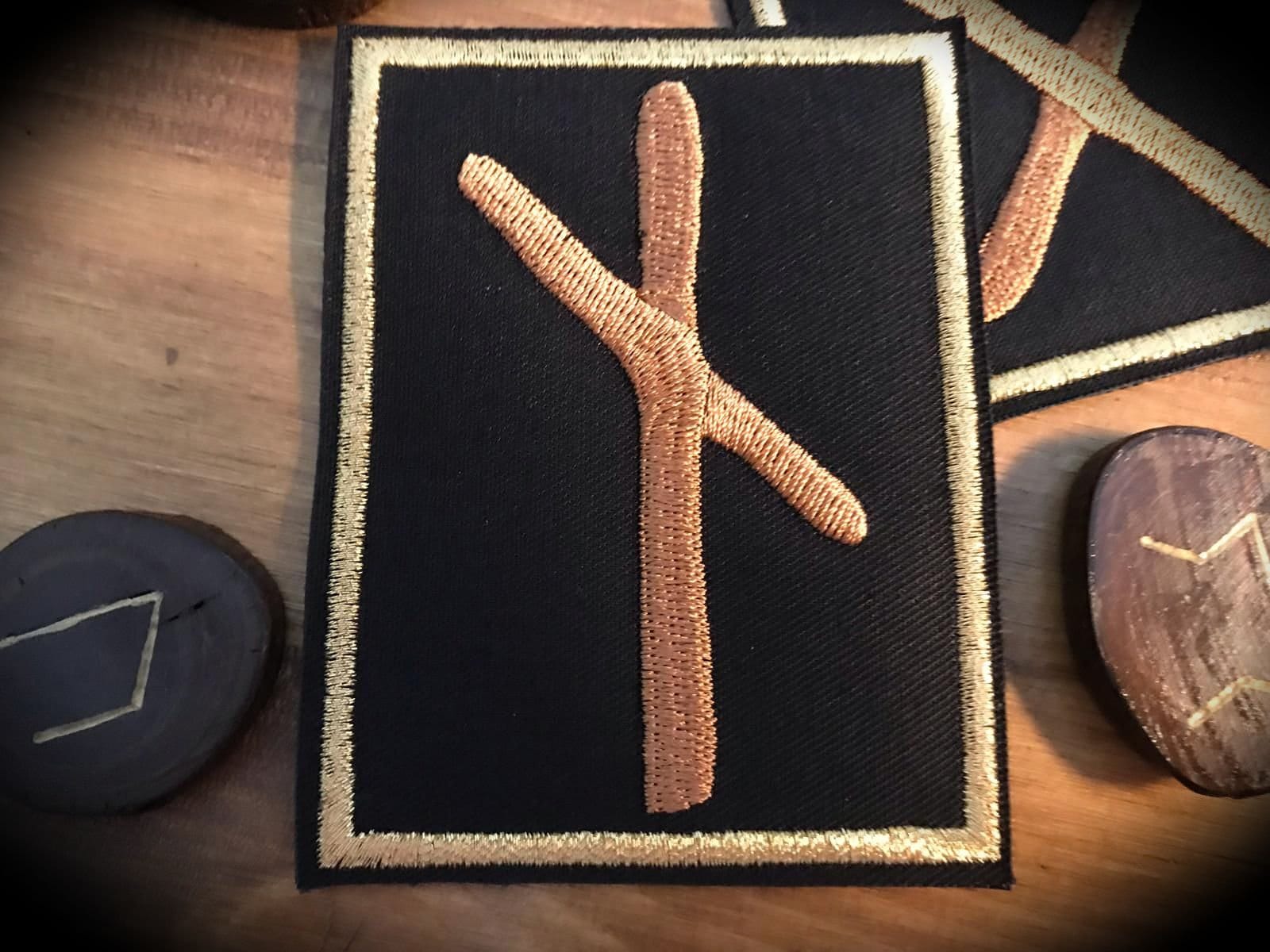 IRON ON Runic Alphabet Embroidered Patches- Nordic Wiccan Witch Magic ...