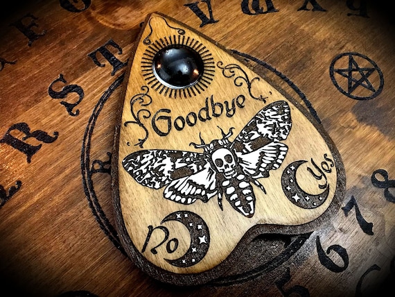 Engraved Wooden Planchette for Ouija Board death's | Etsy