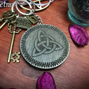 Wooden Keychain Laser Engraved and Hand Painted - Various Symbols ...