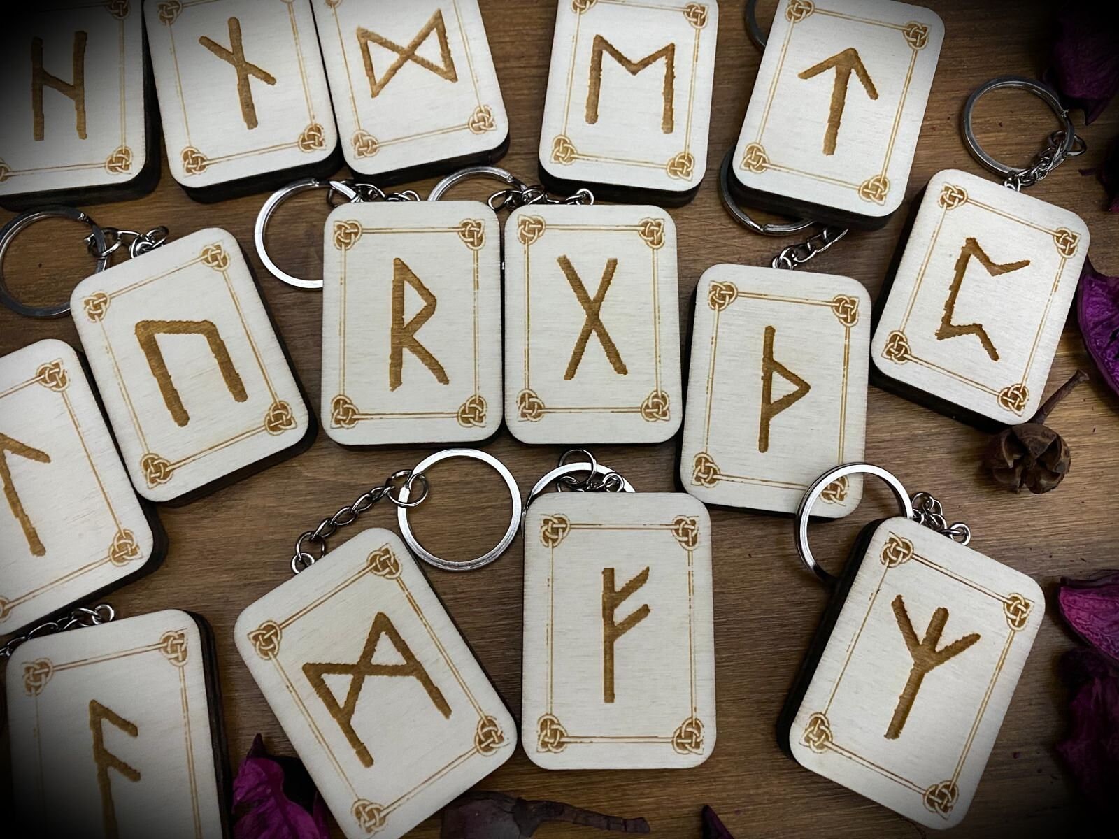 Keychain Runes FUTHARK Celtic Paganism Witch Ritual Magic | Etsy