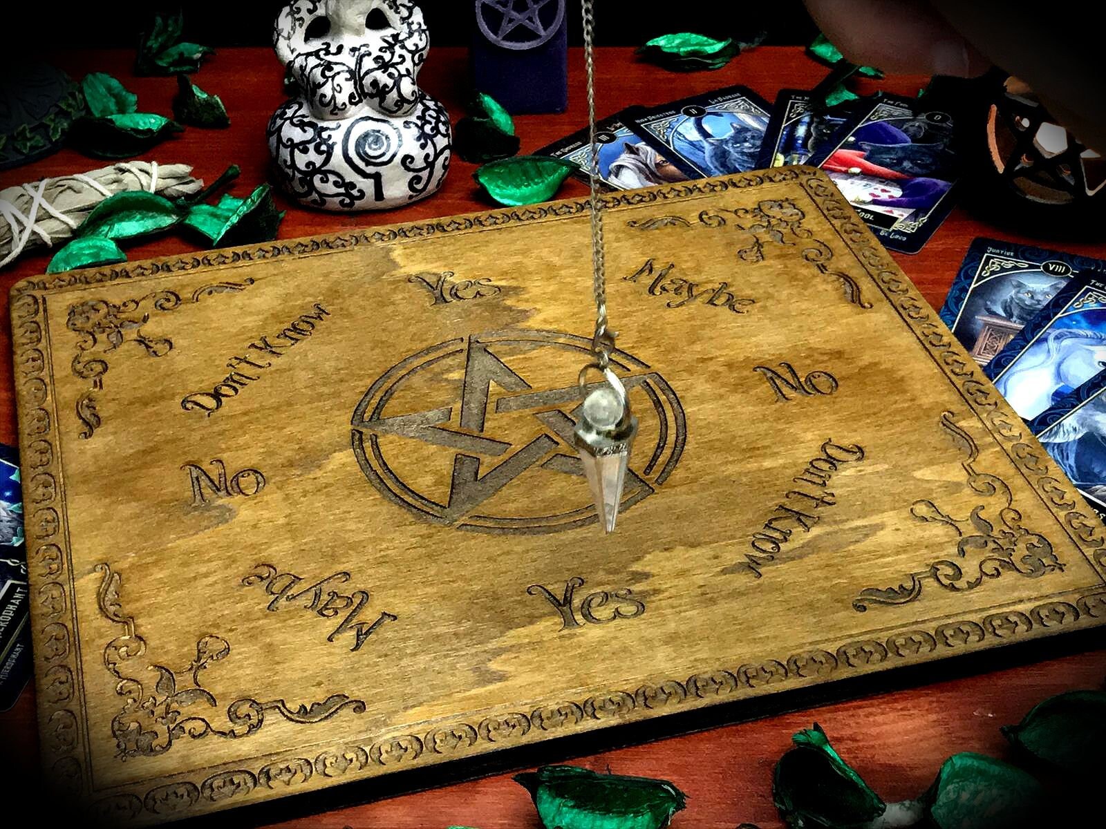 Laser Engraved Pendulum Board Occult Paganism Wicca - Etsy