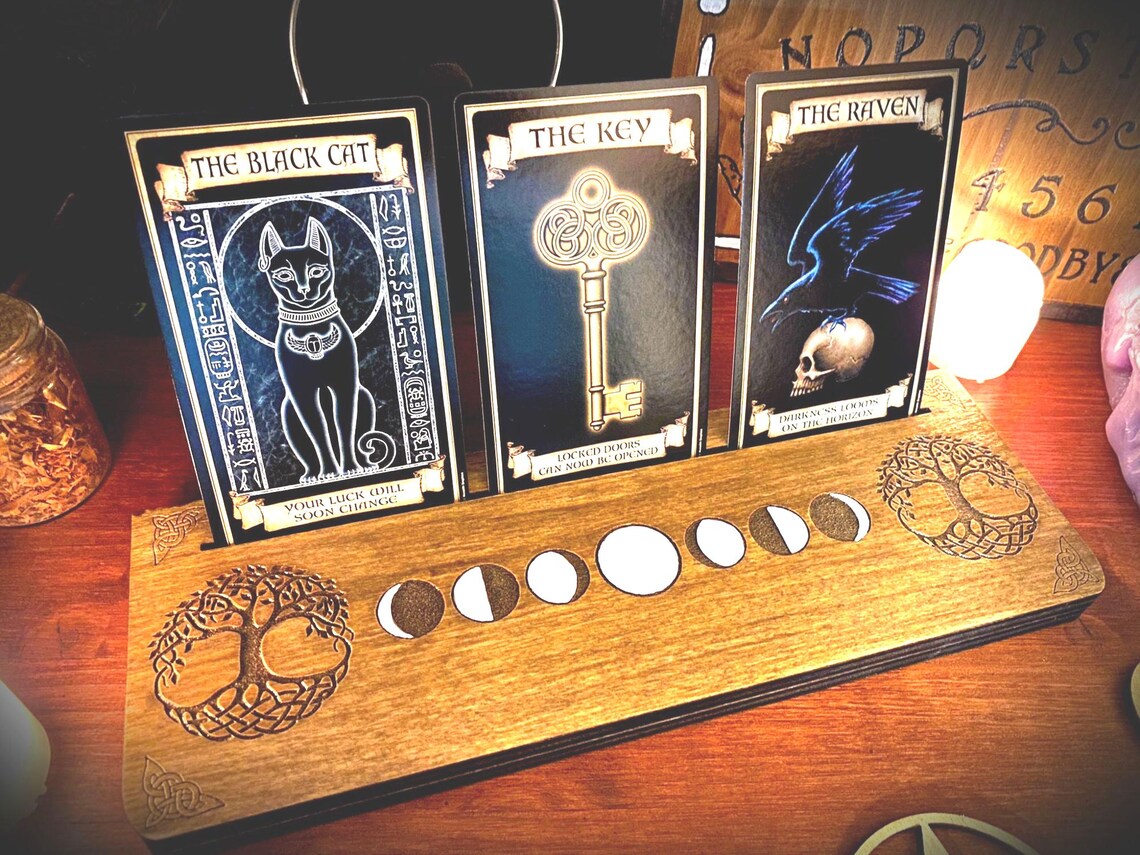 Tarot/oracle Stand "moon Phases" - Wicca, Wiccan, Witchcraft, Magic ...
