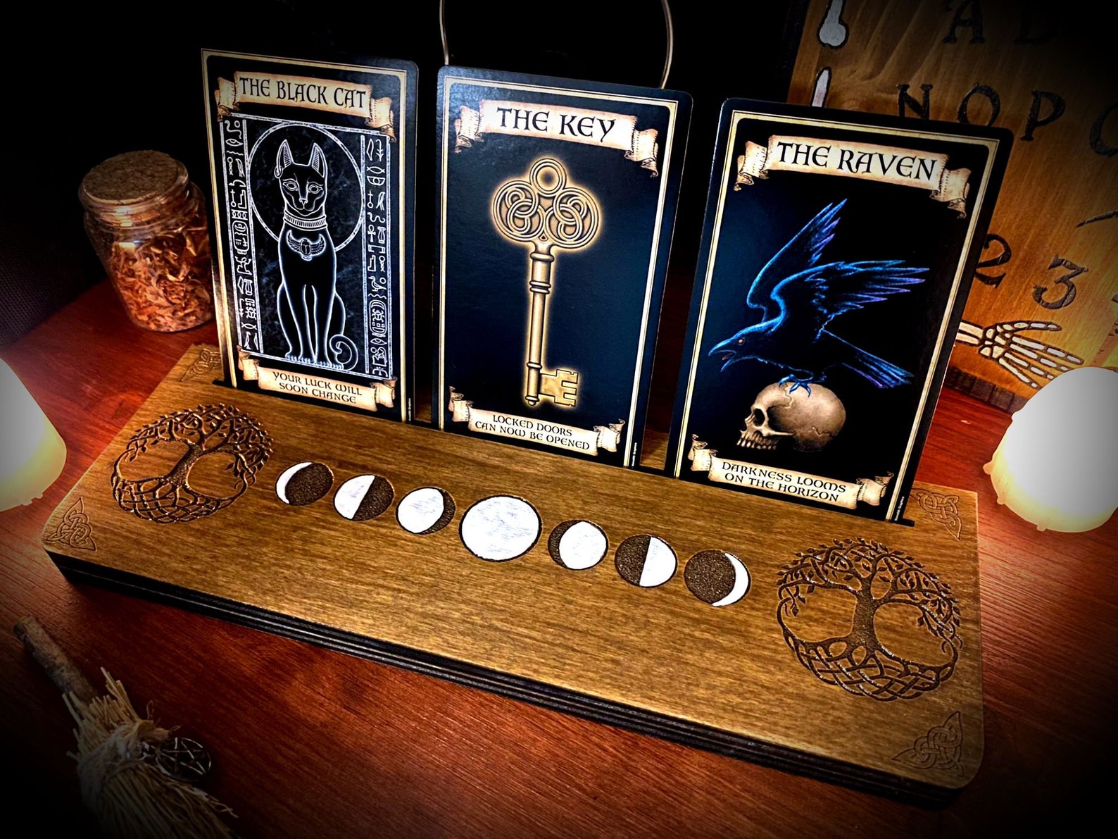 Tarot/oracle Stand "moon Phases" - Wicca, Wiccan, Witchcraft, Magic ...