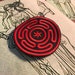 IRON ON Embroidered Patch With the Strophalos of Hecate- Pagan Paganism Embroidery Witch Magic ...