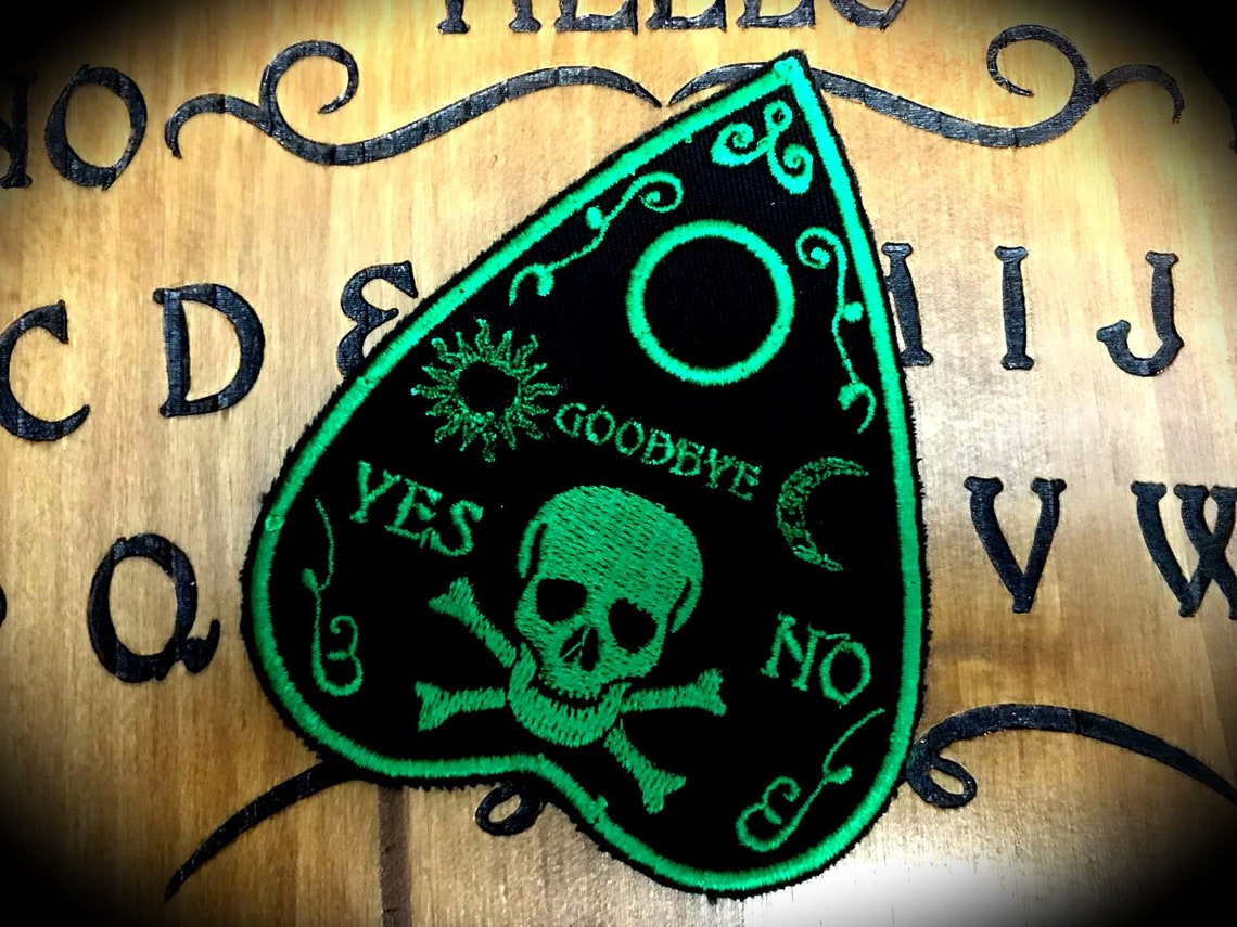 IRON ON Embroidered Patch PLANCHETTE - Wicca Wiccan Witch Magic Witchcraft Embroidery Pagan ...
