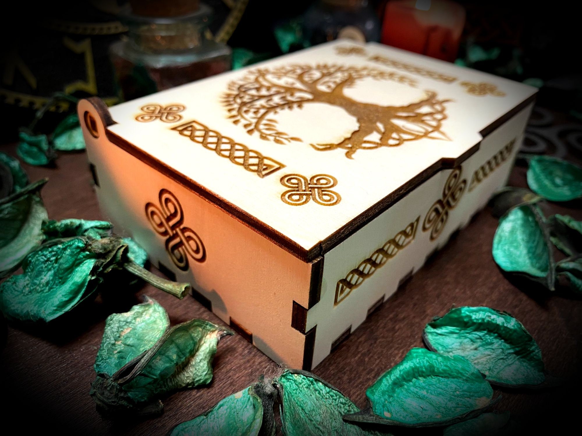 Ogham Runes Set With Box tree of Life Paganism | Etsy