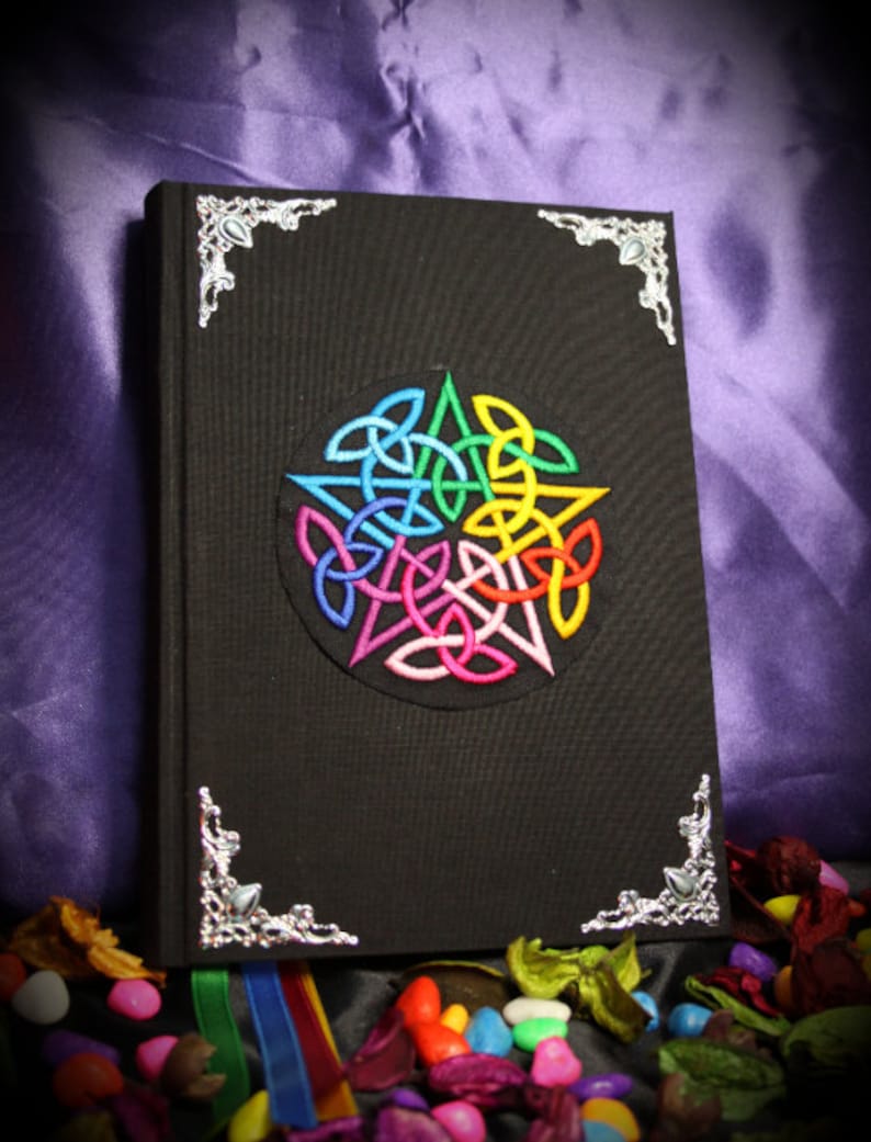 Book of shadows / Diary Celtic Rainbow Pentacle | Etsy