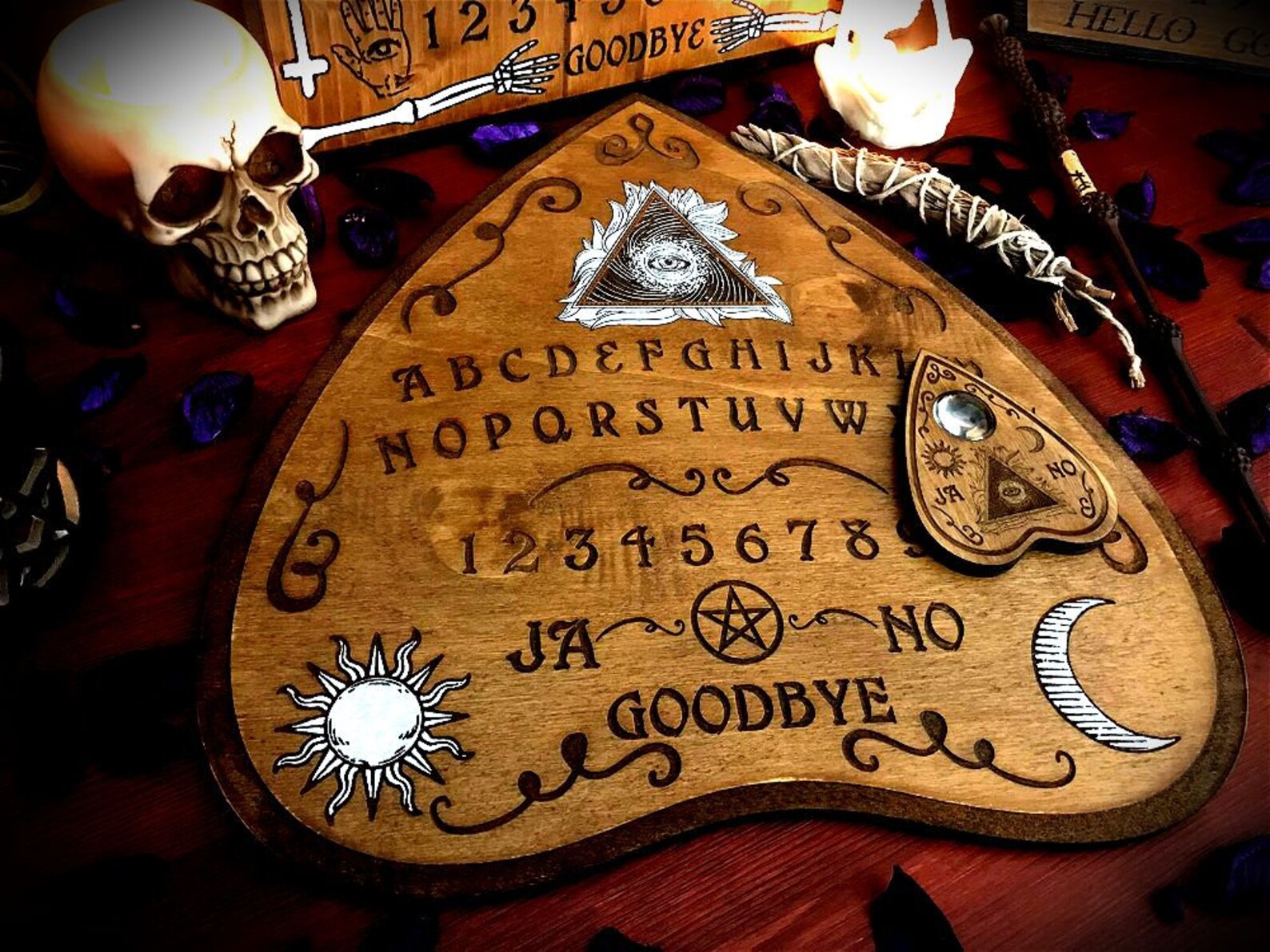 Ouija Board "the Mystical Eye" Occult Paganism Wicca Divination Magic ...