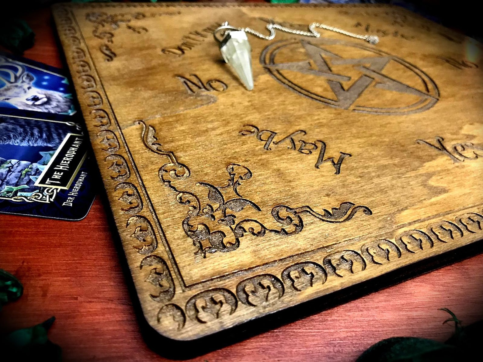 Laser Engraved Pendulum Board Occult Paganism Wicca - Etsy