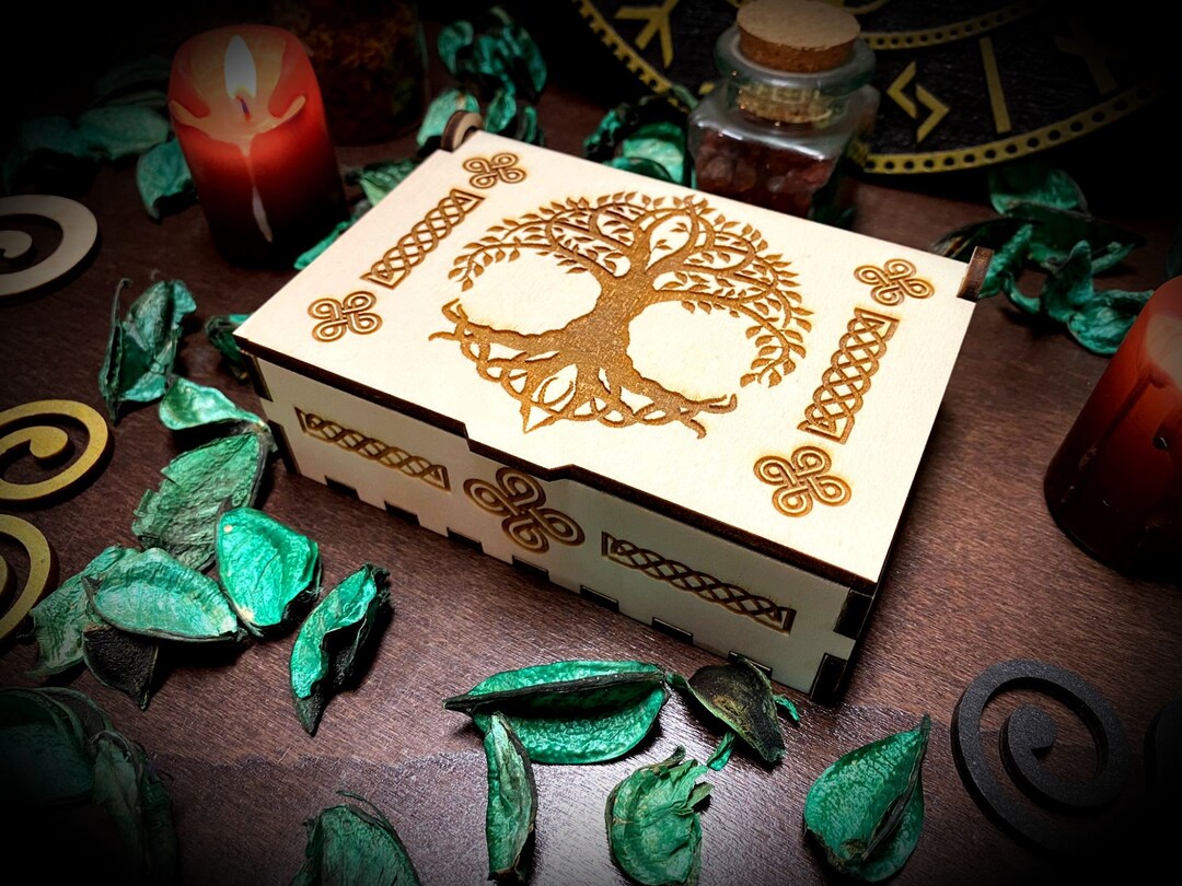 Ogham Runes Set With Box tree of Life Paganism Pagan Witch Witchcraft ...