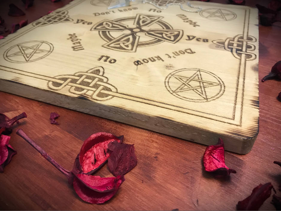 Laser Engraved Pendulum Board - Occult Paganism Wicca Divination Magic ...