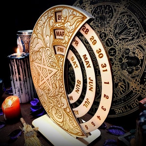 Perpetual Calendar "magickal Moon" - Witch Pagan Witchcraft Wicca ...
